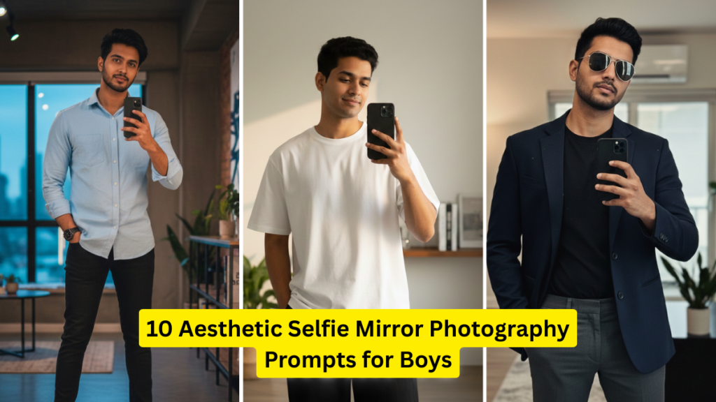 10 Aesthetic Selfie Mirror Photography Prompts for Boys